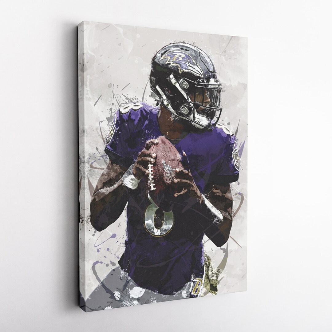 Lamar Jackson Poster, Baltimore Ravens - Canvas Print, Framed Poster ...