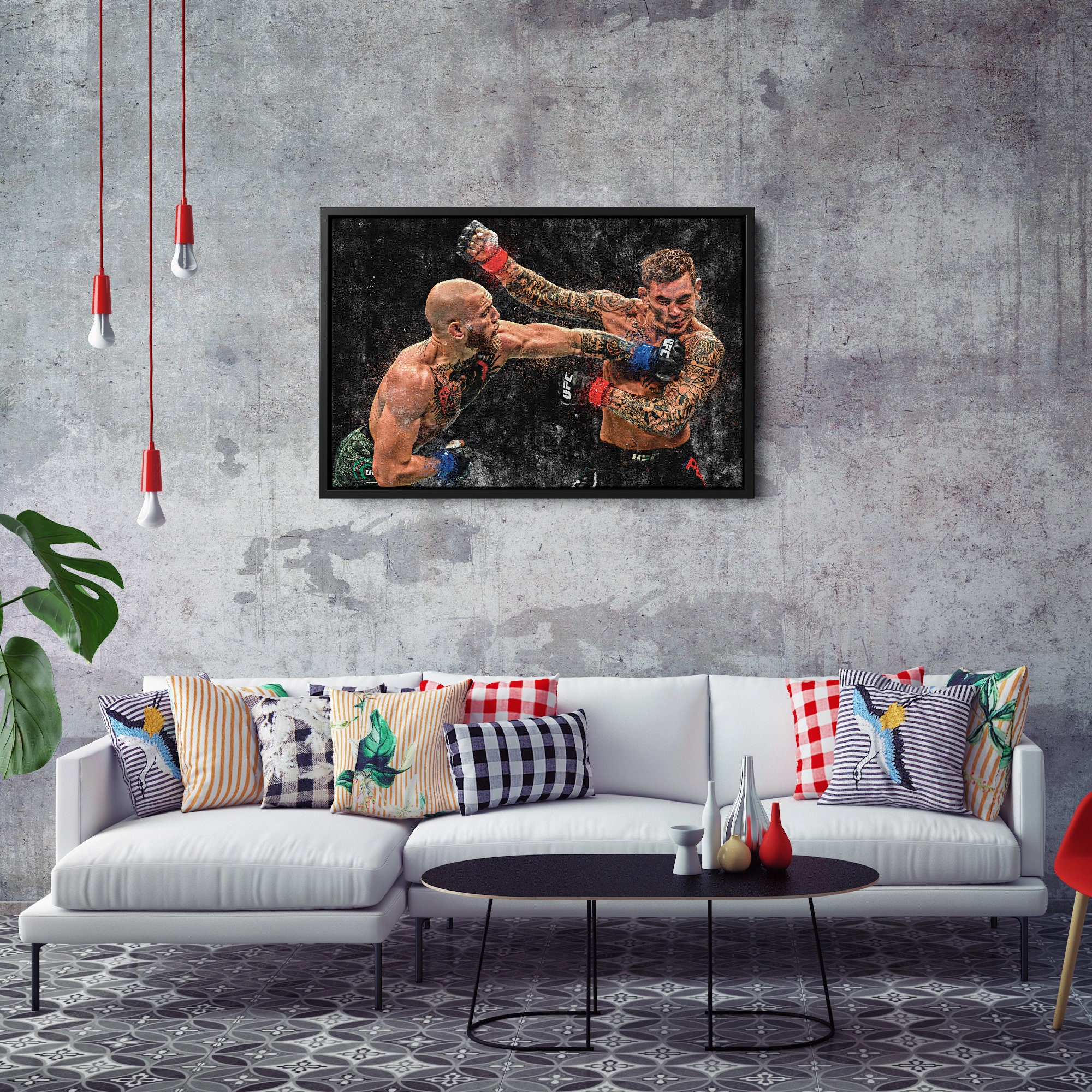 Conor Mcgregor Vs. Dustin Poirier Poster UFC Hand Made Posters Canvas ...