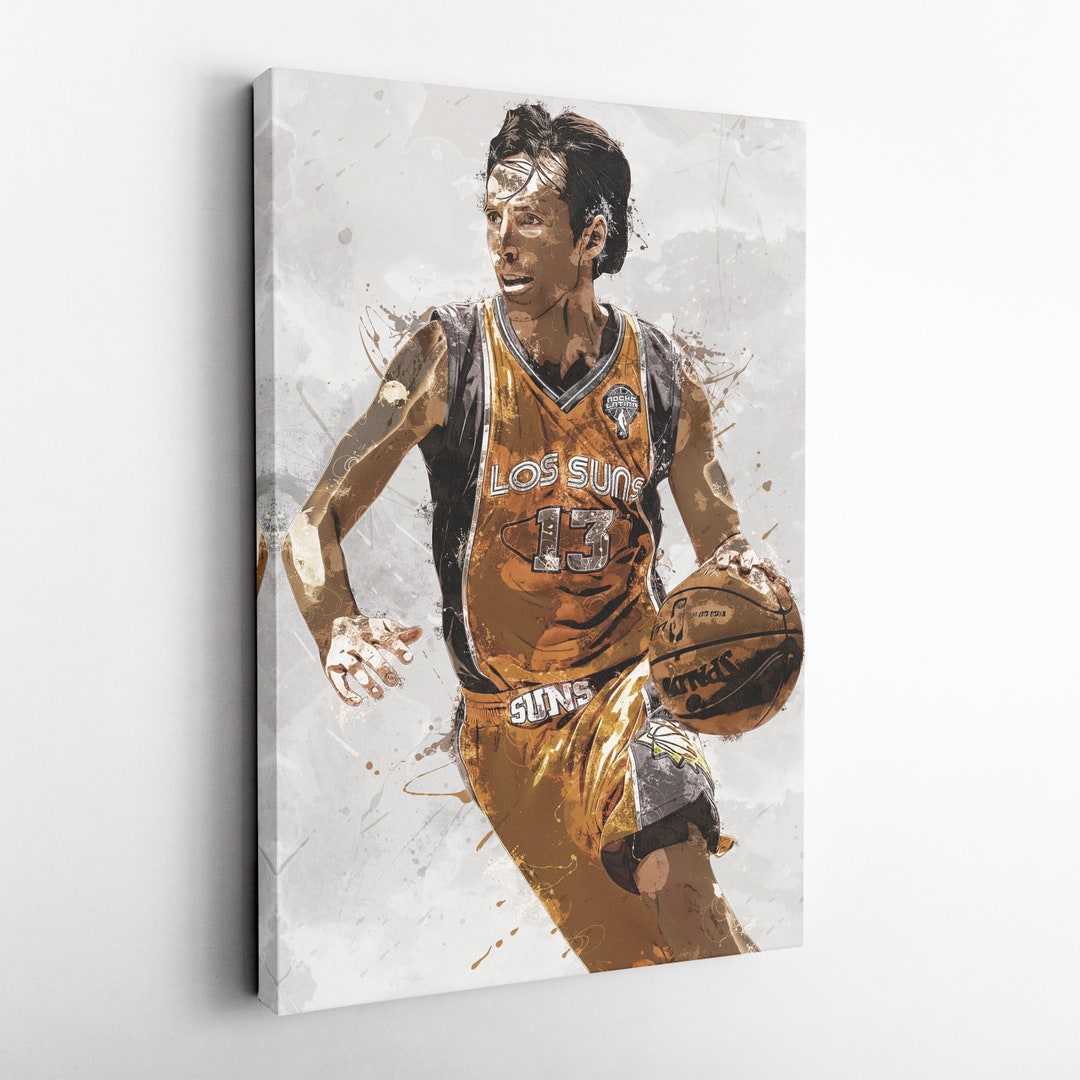 Steve Nash Poster, Phoenix Suns, Canvas Print, Framed Poster, Home ...