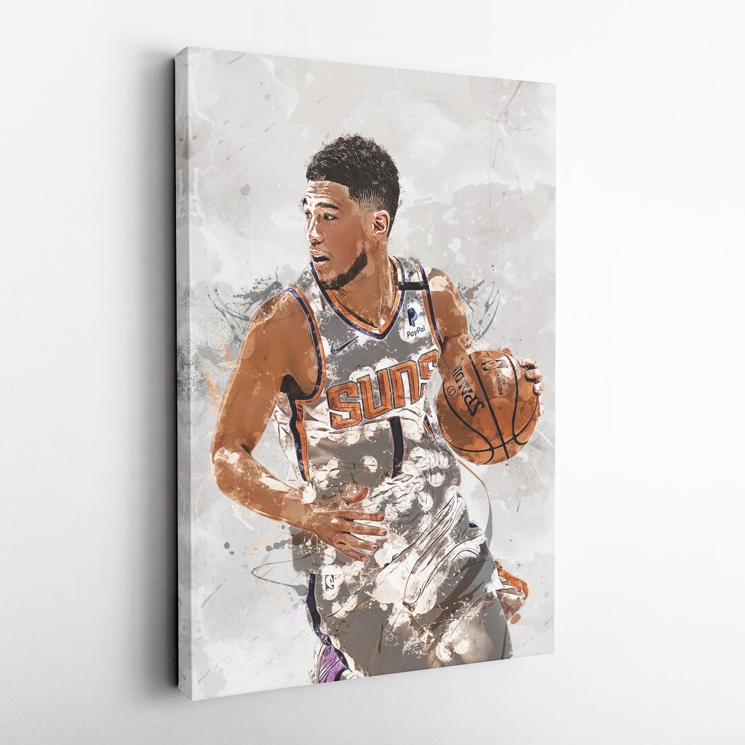 Devin Booker Poster, Phoenix Suns - Canvas Print, NBA Poster, Framed ...