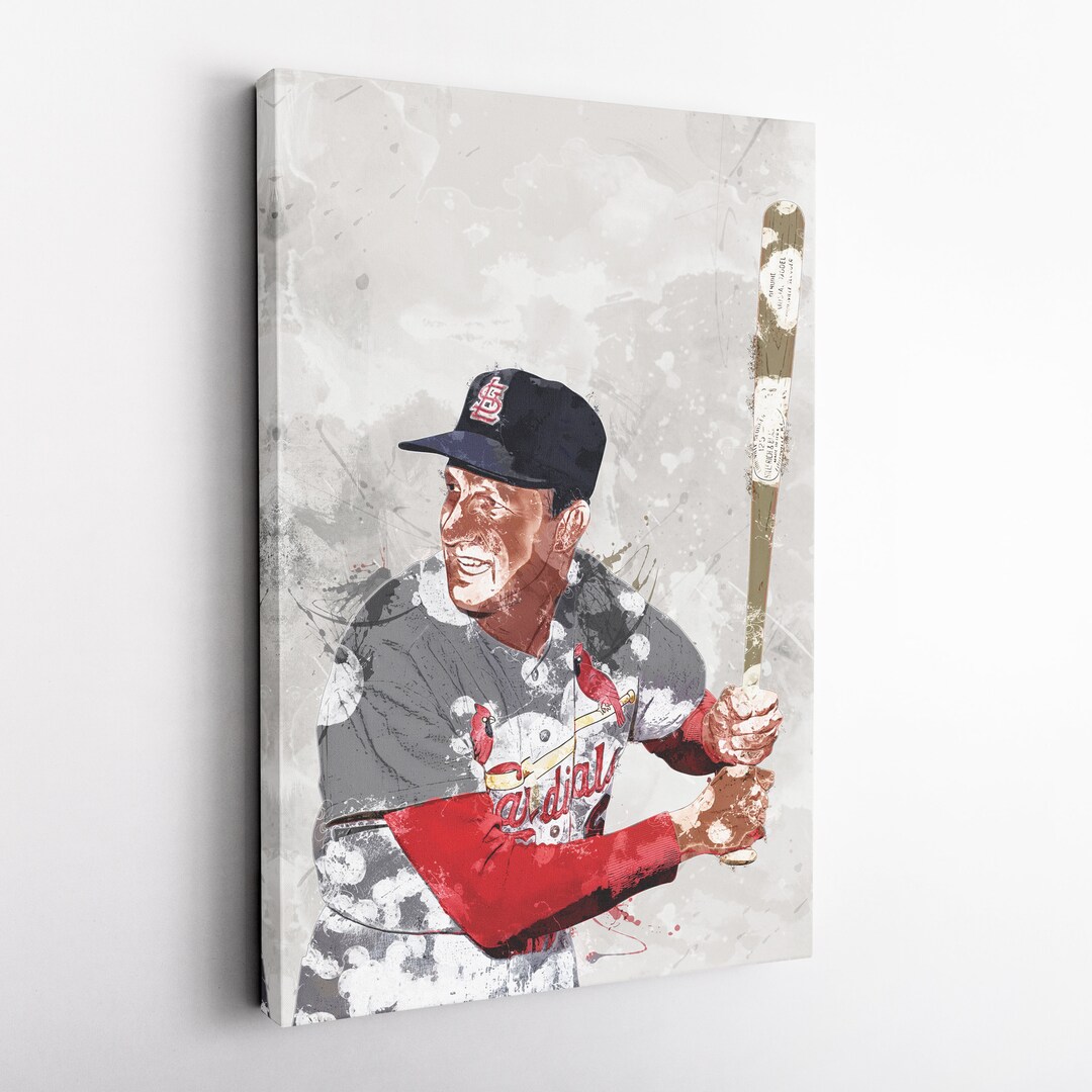 Stan Musial Poster, St. Louis Cardinals, Canvas Print, Framed Poster ...