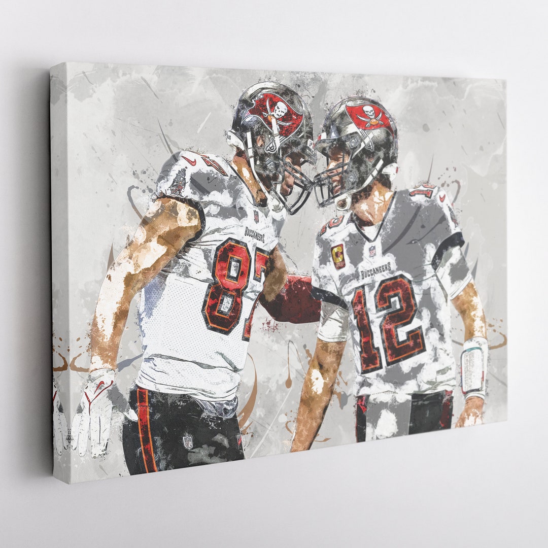 Tom Brady Rob Gronkowski Poster, Tampa Bay Buccaneers, Canvas Print ...