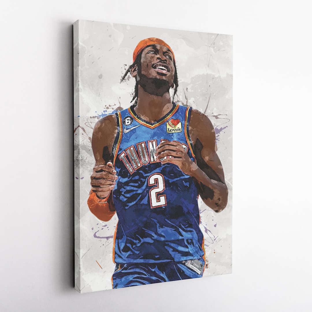 Shai Gilgeous-alexander Poster, Oklahoma City Thunder, Canvas Print ...