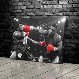 Mike Tyson Vs Trevor Berbick Poster Boxing Hand Made Posters Canvas ...