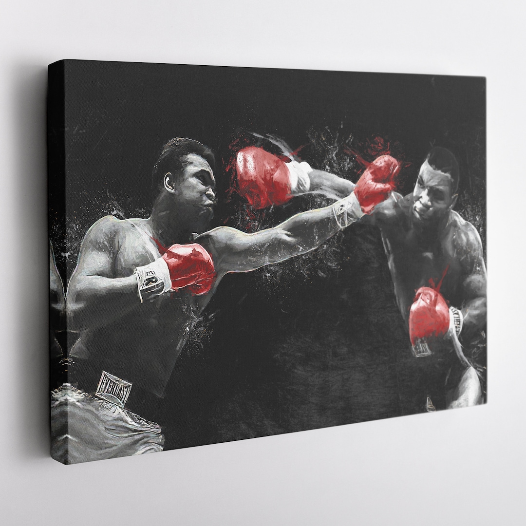 Mike Tyson Vs Muhammad Ali Poster Boxing Painting Hand Made Posters ...