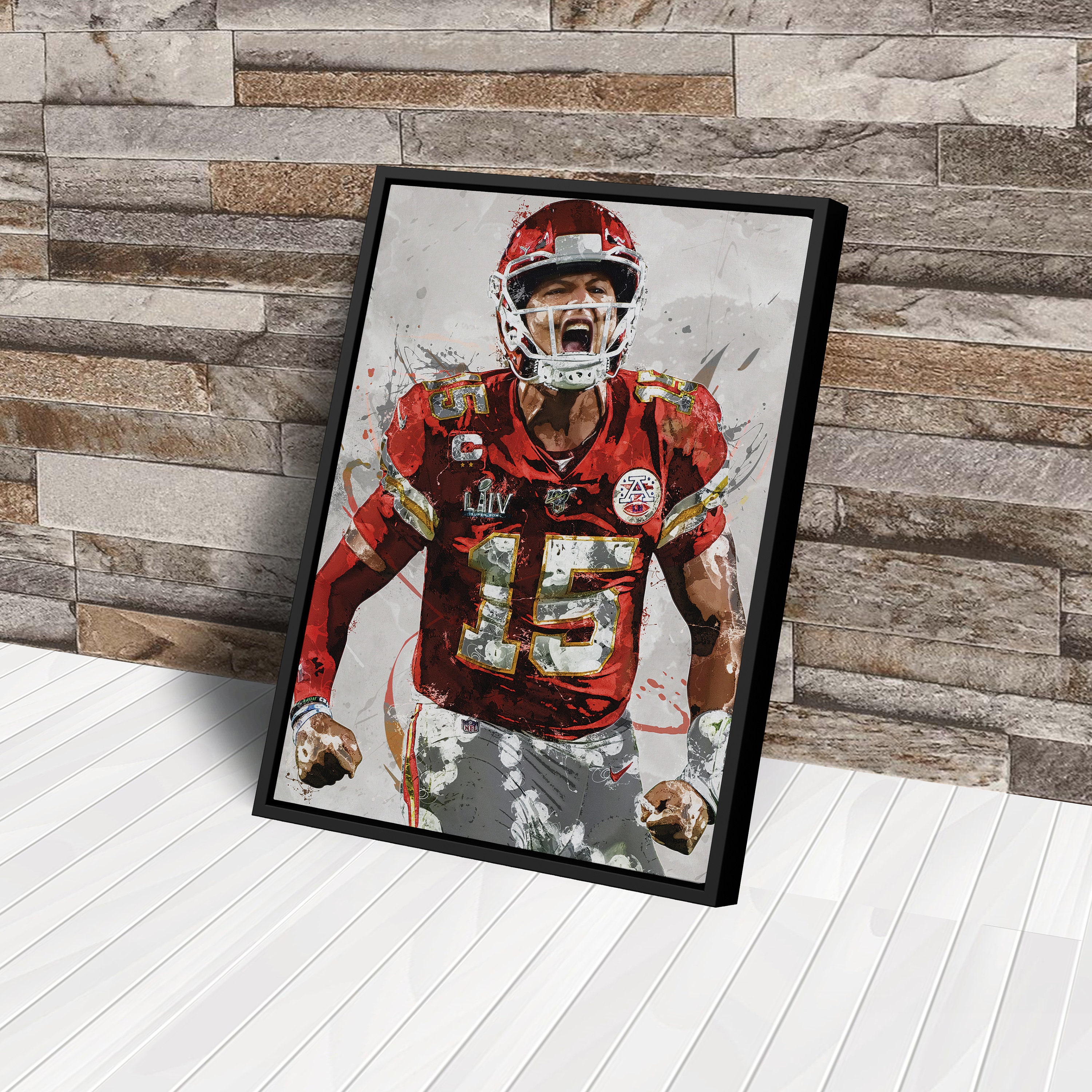 Patrick Mahomes Poster, Kansas City Chiefs - Canvas Print, Framed ...