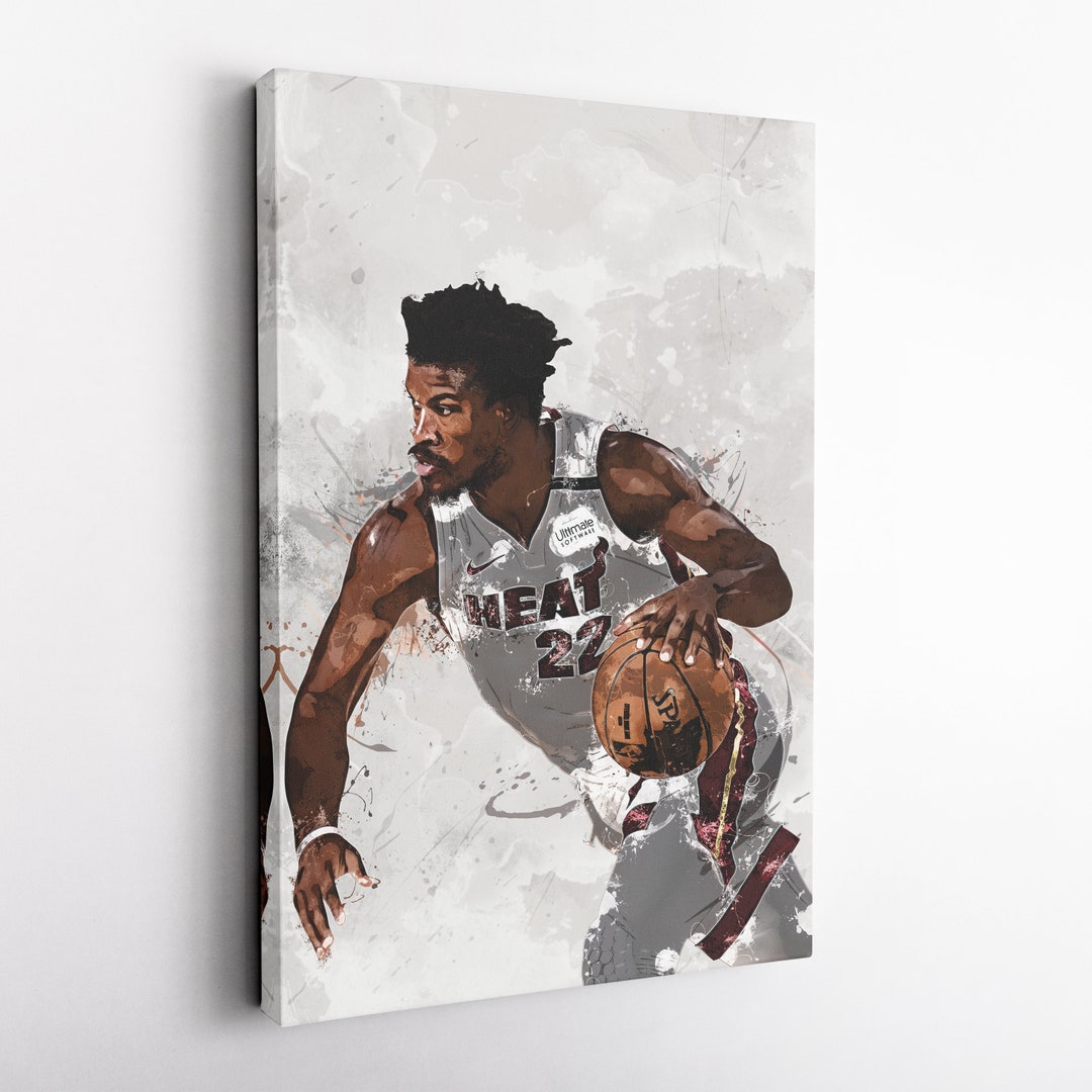 Jimmy Butler Poster, Miami Heat, NBA, Canvas Print, Framed Poster, Home ...