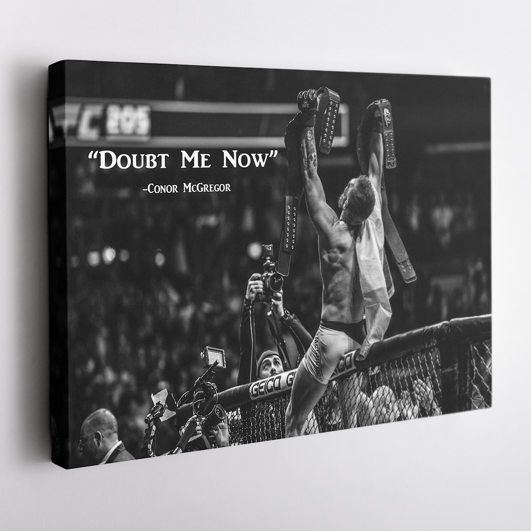 Conor Mcgregor Quote Poster Mixed Martial Art Hand Made Posters Canvas ...