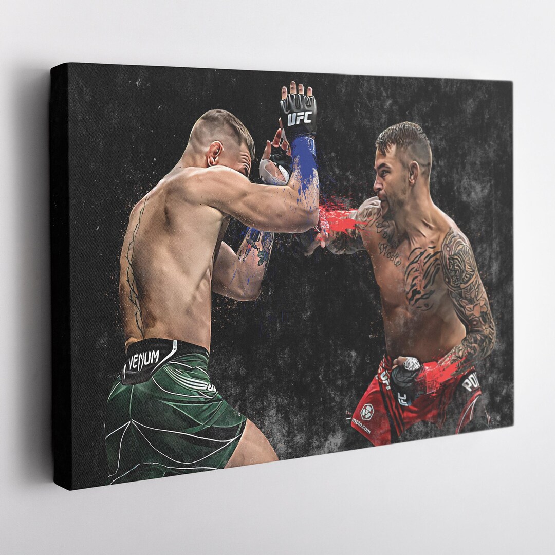 Dustin Poirier Vs. Conor Mcgregor Canvas Print - UFC Fight Night Wall ...