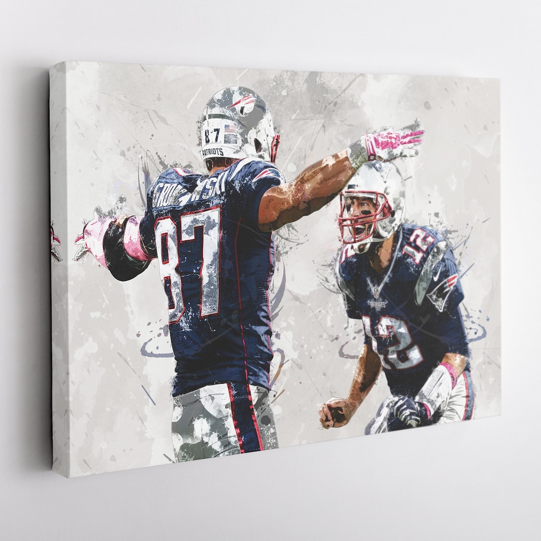 Tom Brady Rob Gronkowski Poster, New England Patriots, Canvas Print ...