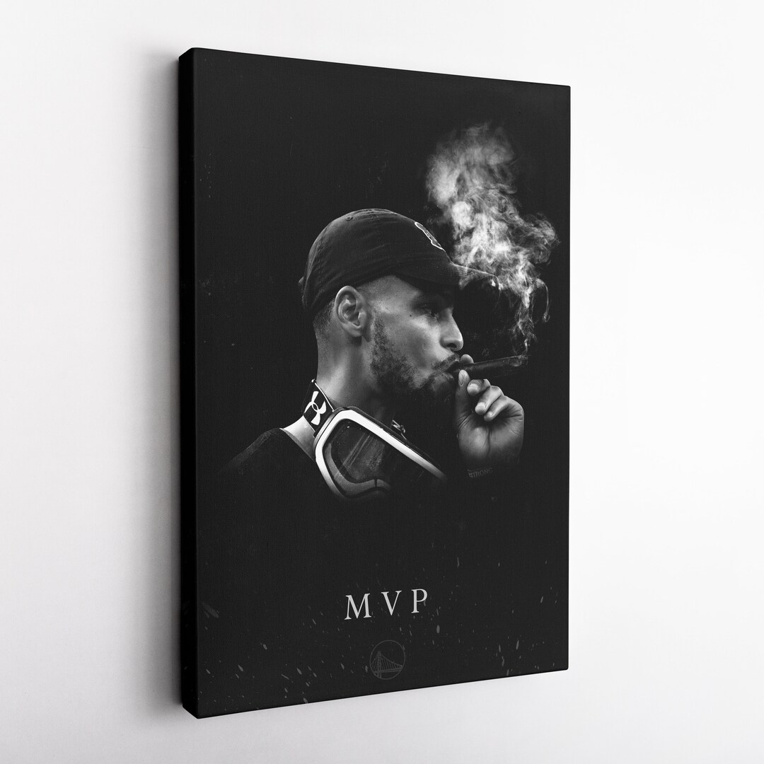 Stephen Curry Smoking a Cigar Poster Golden State Warriors NBA Hand ...