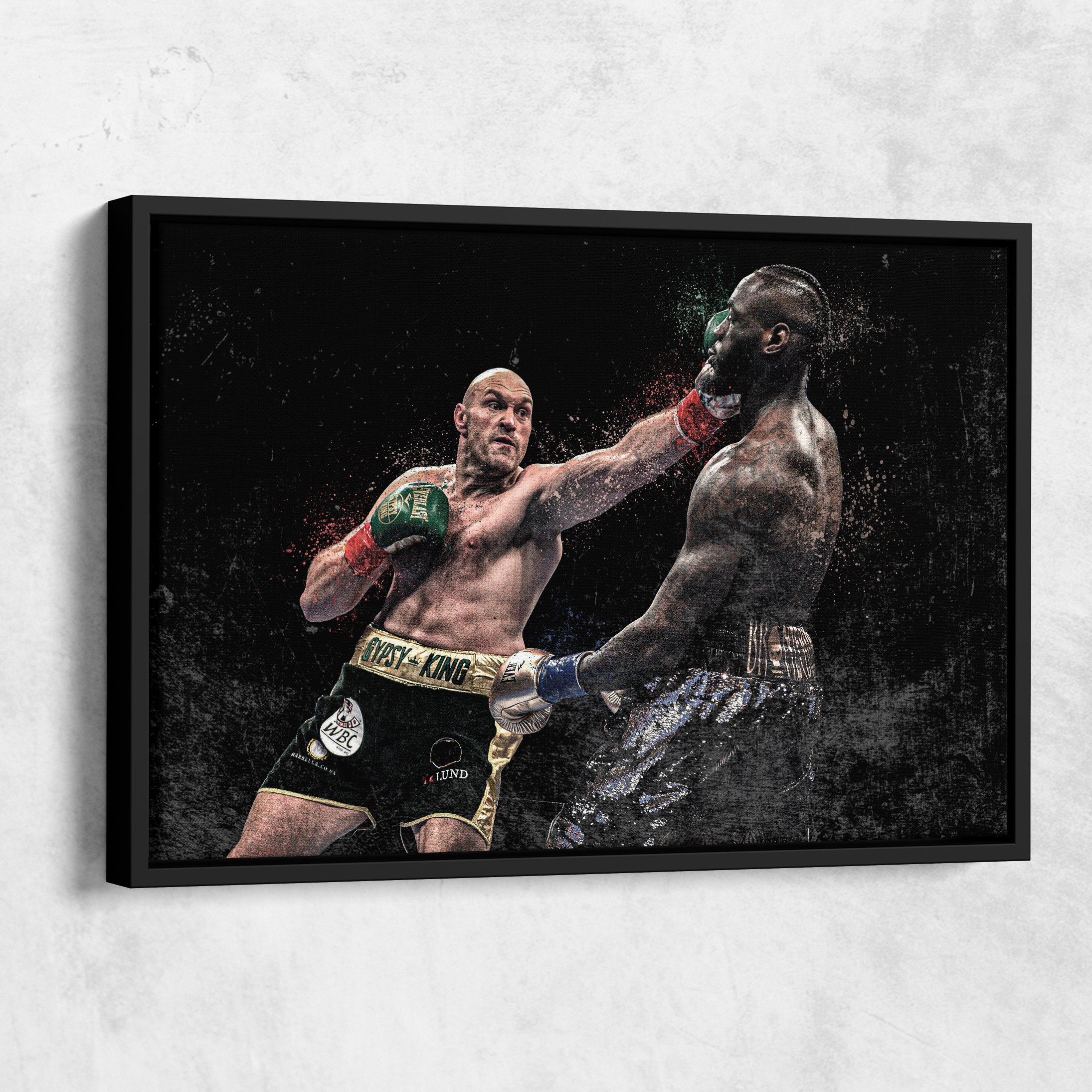 Tyson Fury Deontay Wilder Poster Boxing Hand Made Posters Canvas Print ...