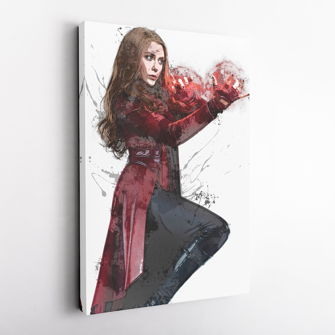 Scarlet Witch Poster Marvel Superhero Comics Painting Hand Made Posters ...