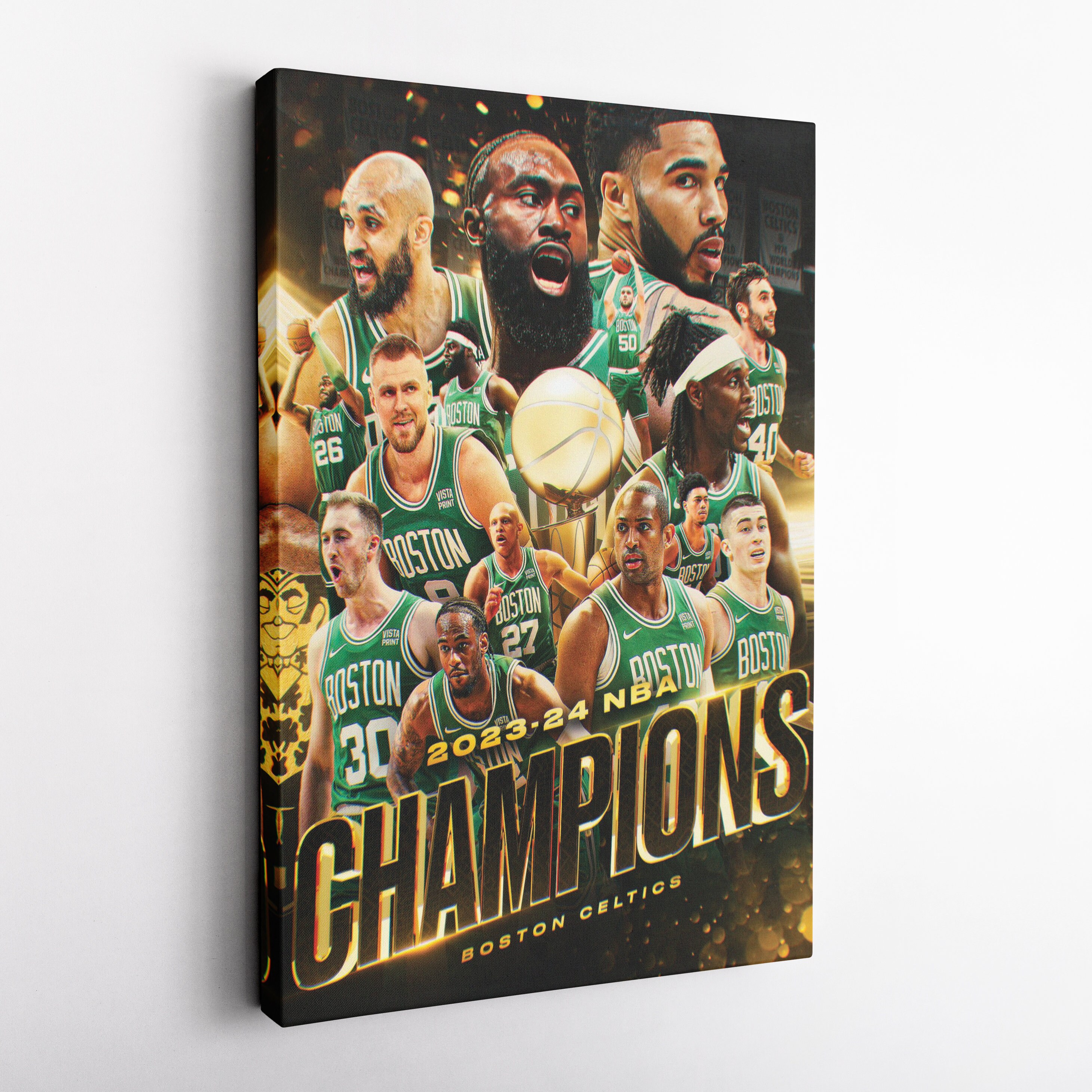 Boston Celtics 2024 NBA Championship Canvas Wall Art Home Decor Framed ...