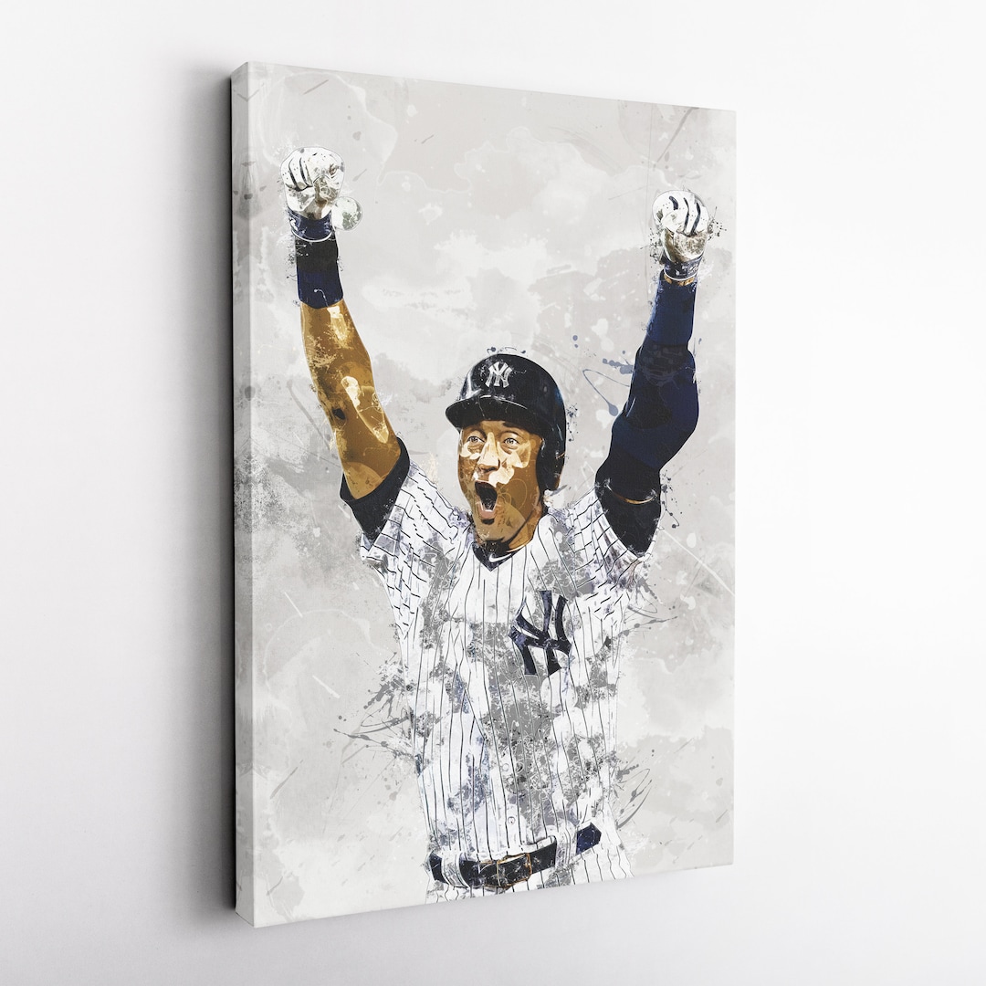 Derek Jeter Poster, New York Yankees, Canvas Print, Framed Poster, Home ...