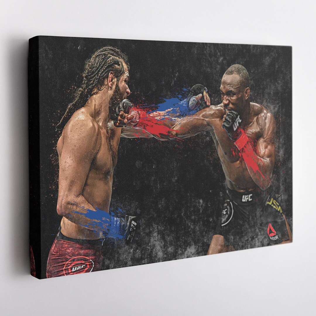 Kamaru Usman Vs. Jorge Masvidal Canvas Print - UFC Welterweight ...