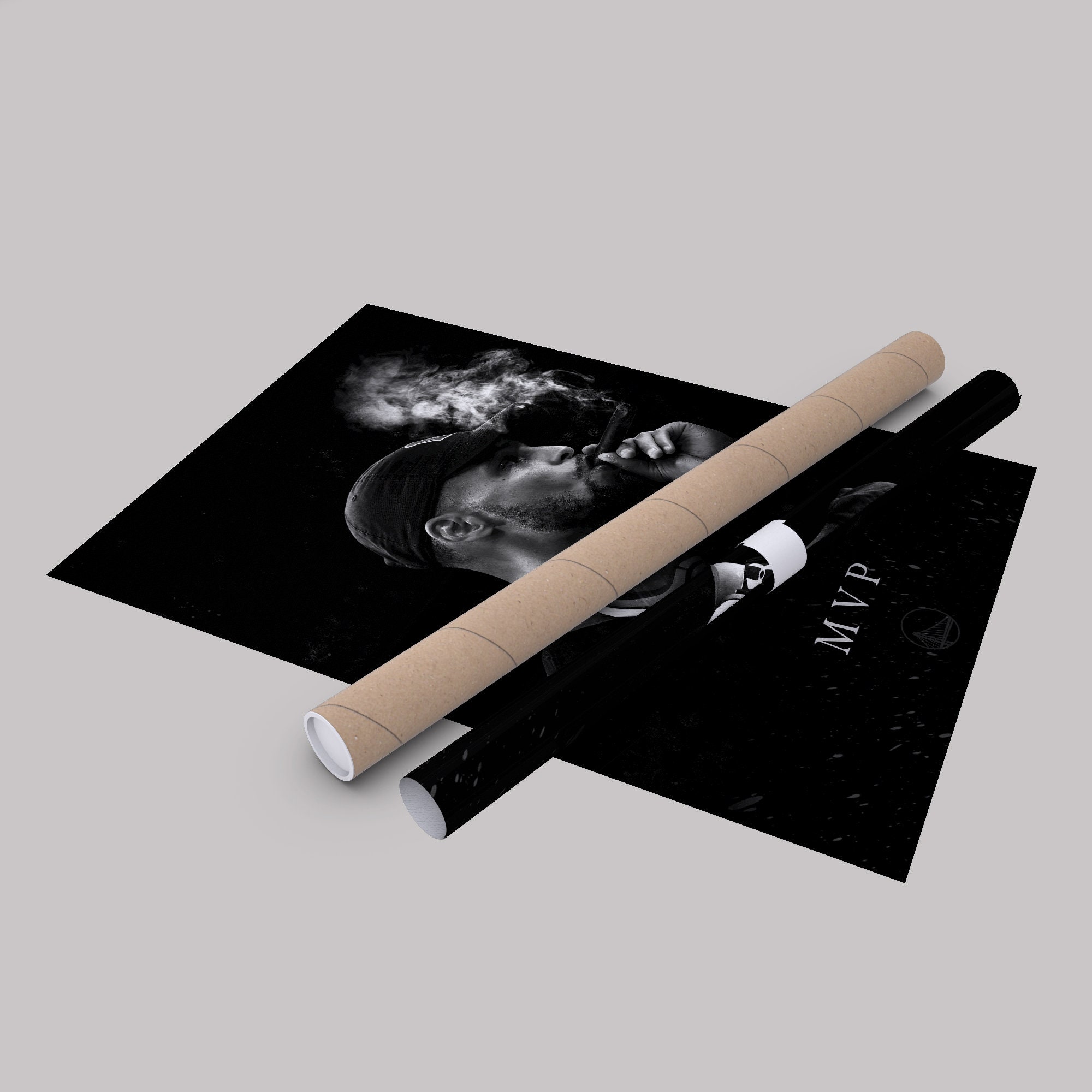 Stephen Curry Smoking a Cigar Poster Golden State Warriors NBA Hand ...