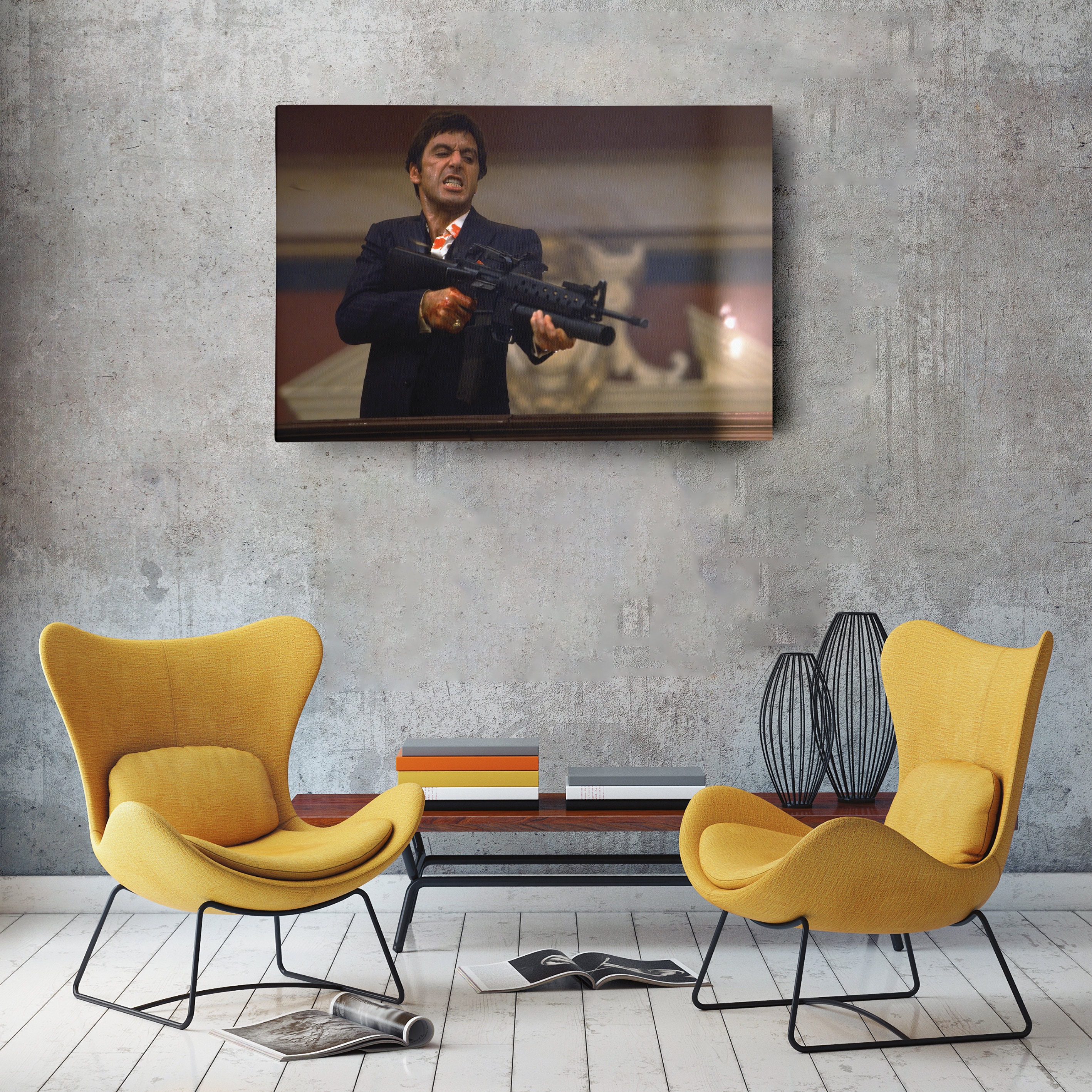 Scarface Poster Say Hello to My Litttle Friend Tony Montana Movie Hand ...