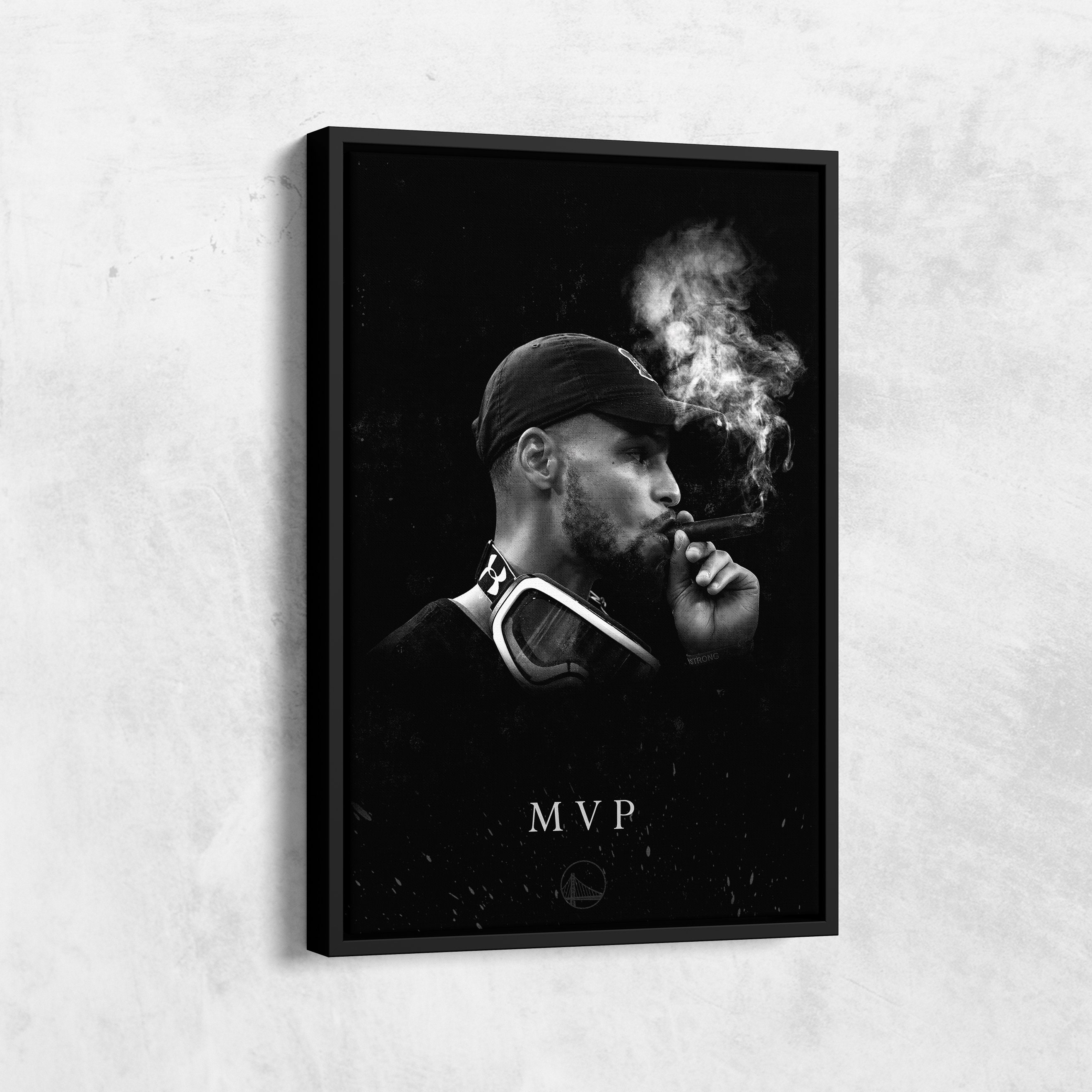 Stephen Curry Smoking a Cigar Poster Golden State Warriors NBA Hand ...