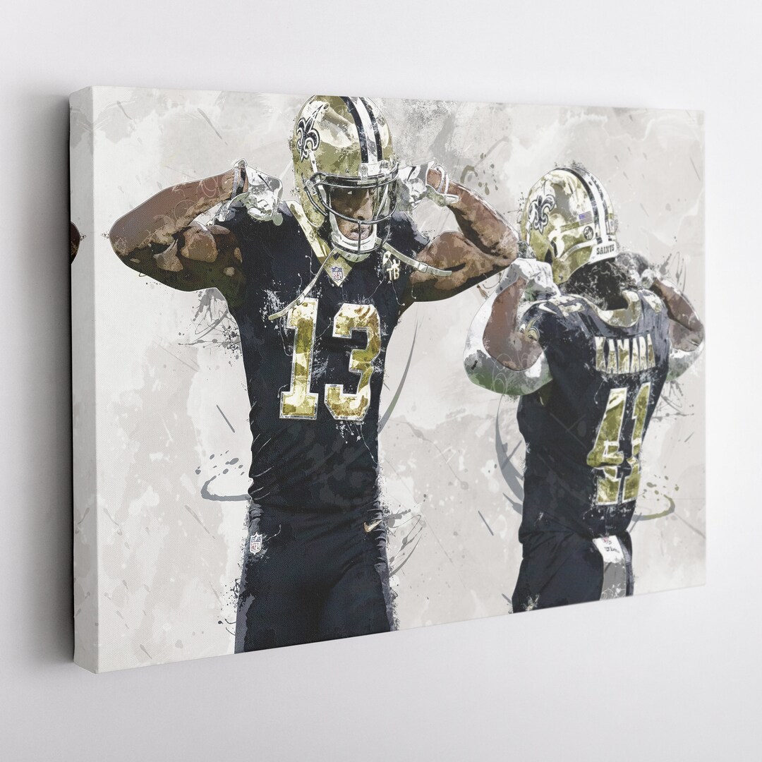 Alvin Kamara Michael Thomas Poster, New Orleans Saints, Canvas Print ...