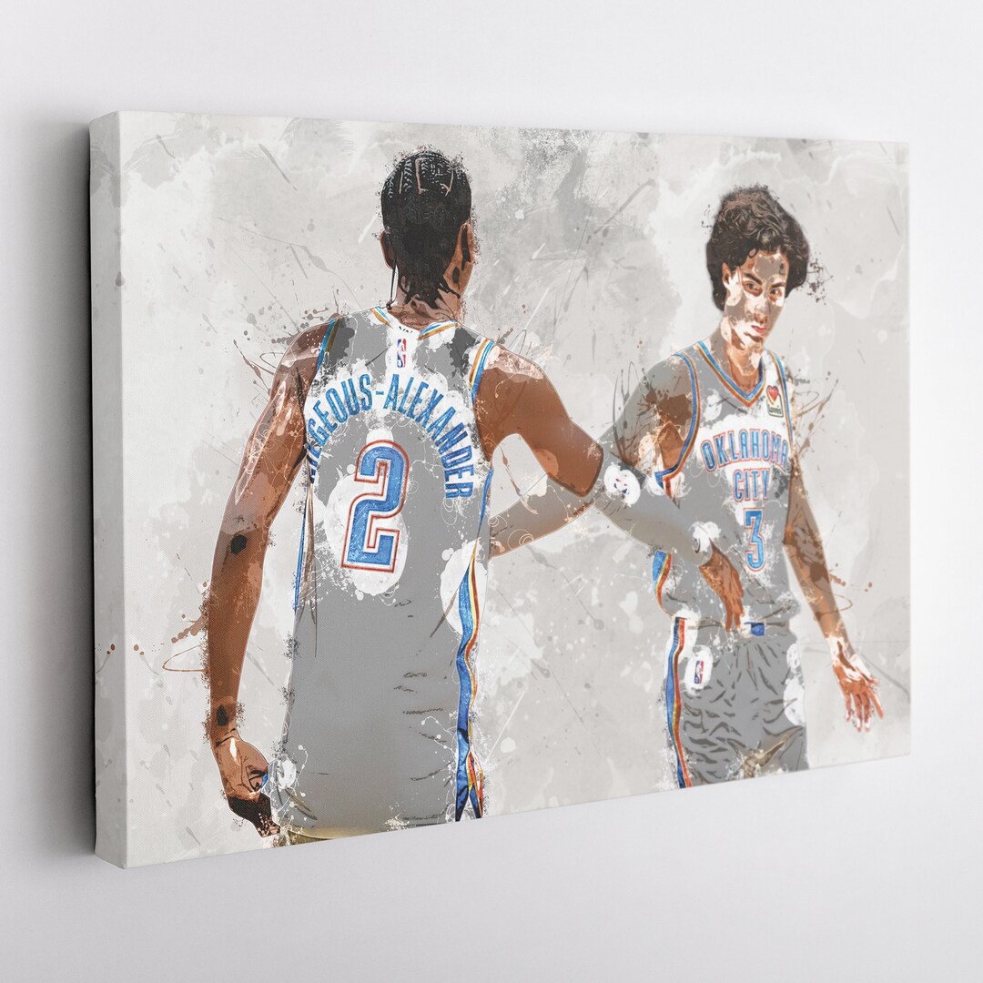 Shai Gilgeous-alexander Josh Giddey Poster, Oklahoma City Thunder ...