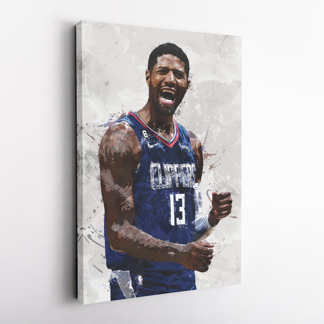 Paul George Poster, Los Angeles Clippers, Canvas Print, Framed Poster ...