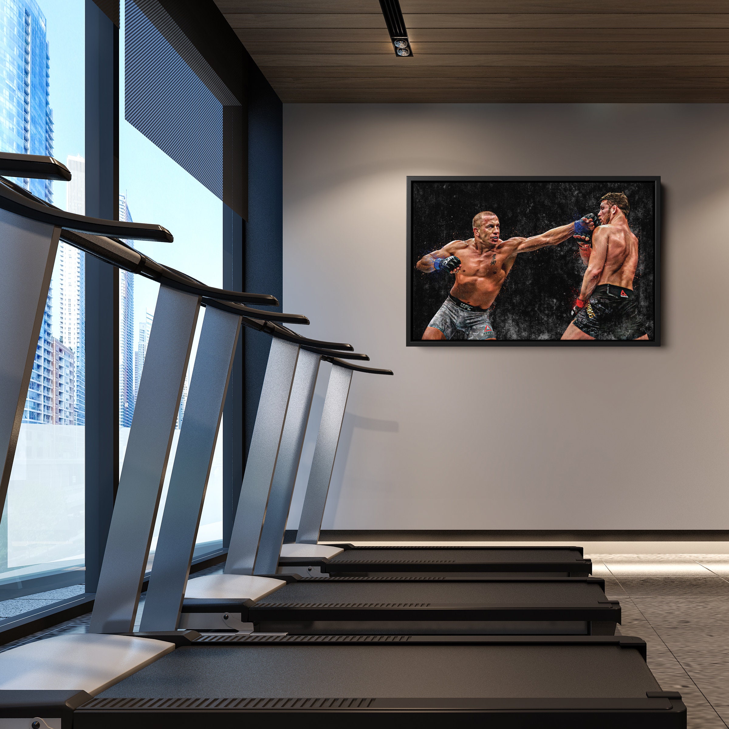 Georges St-pierre Vs. Michael Bisping Poster UFC Hand Made Posters ...