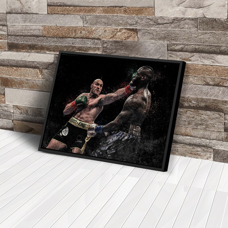 Tyson Fury Deontay Wilder Poster Boxing Hand Made Posters Canvas Print ...