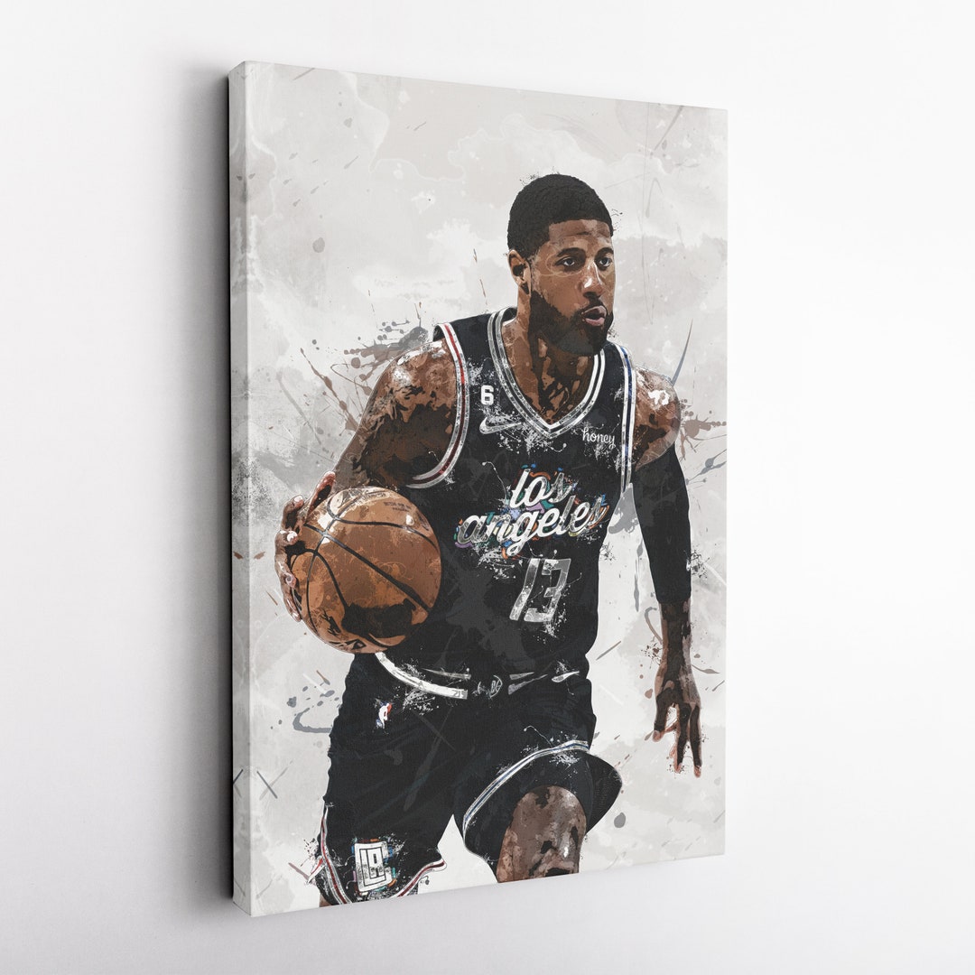Paul George Poster, Los Angeles Clippers, NBA, Canvas Print, Framed ...
