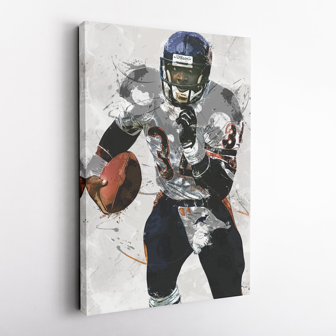 Walter Payton Poster, Chicago Bears - Canvas Print, Framed Poster, Kids ...