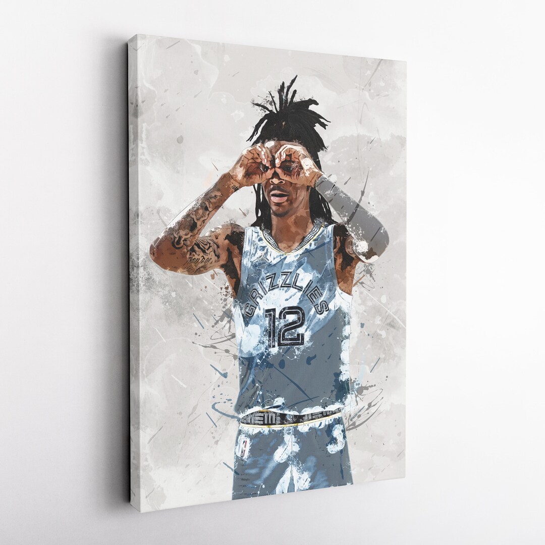 Ja Morant Poster, Memphis Grizzlies - Canvas Print, Framed Poster, Kids ...