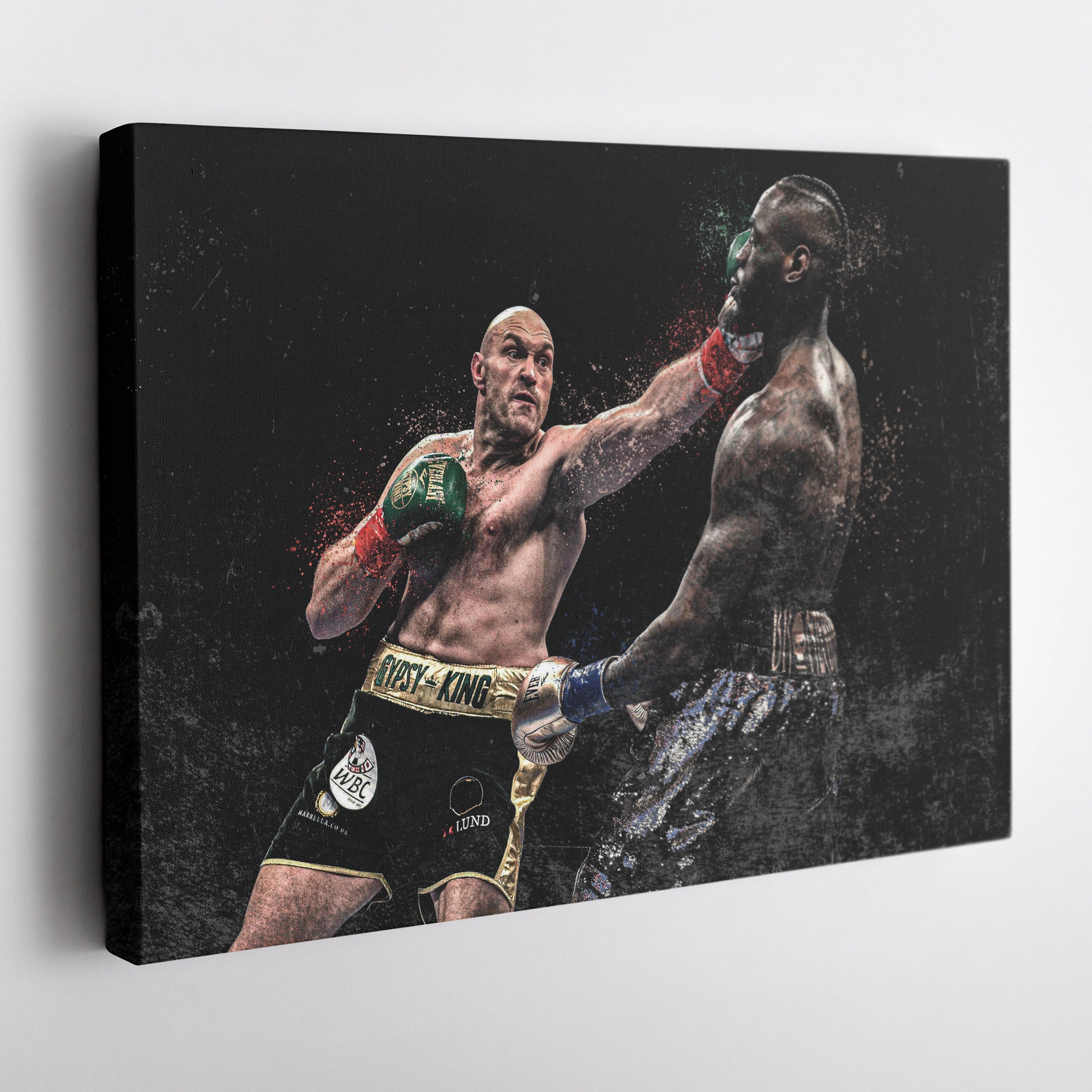 Tyson Fury Deontay Wilder Poster Boxing Hand Made Posters Canvas Print ...