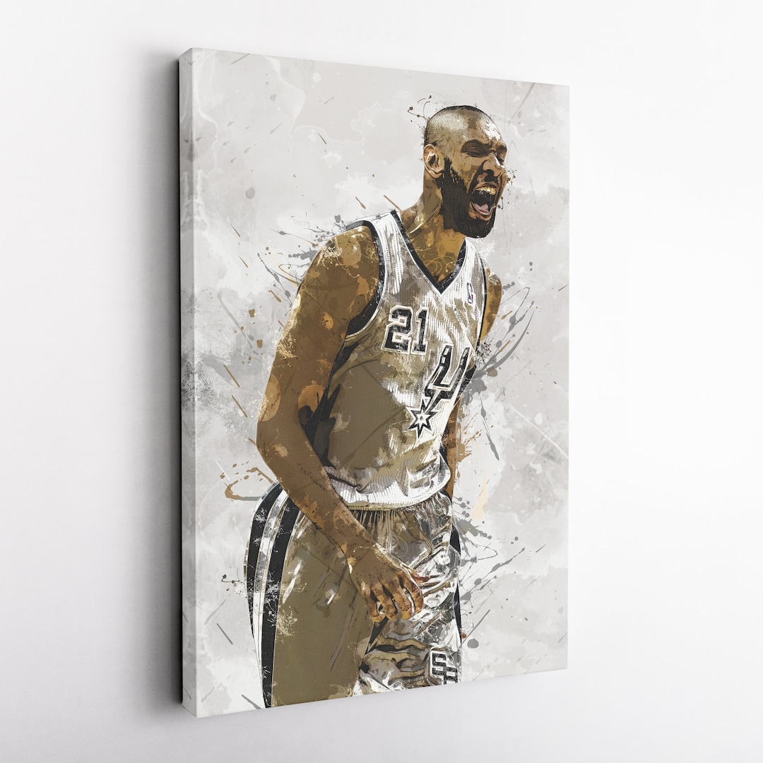 Tim Duncan Poster, San Antonio Spurs, Canvas Print, Framed Poster, Home ...