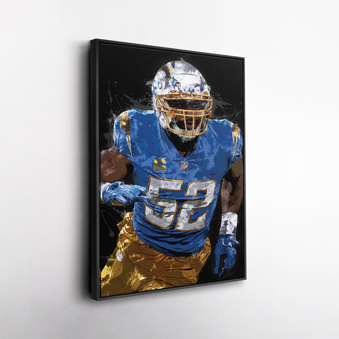 Khalil Mack Canvas Wall Art, Los Angeles Chargers – Canvas Print ...