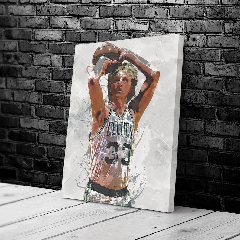Larry Bird Poster, Boston Celtics, Canvas Print, Framed Poster, Home ...