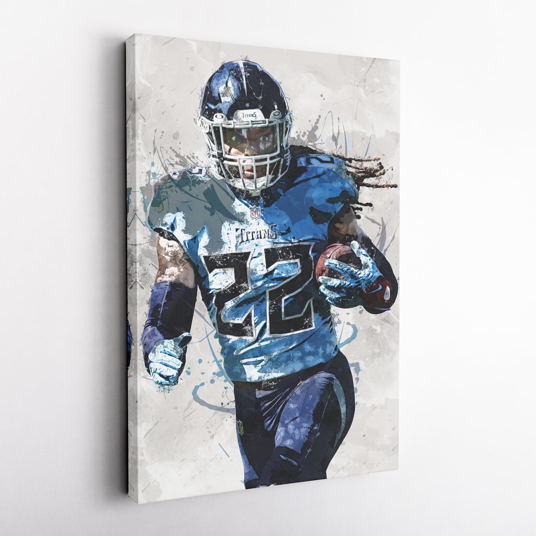 Derrick Henry Poster, Tennessee Titans- Canvas Print, Framed Poster ...