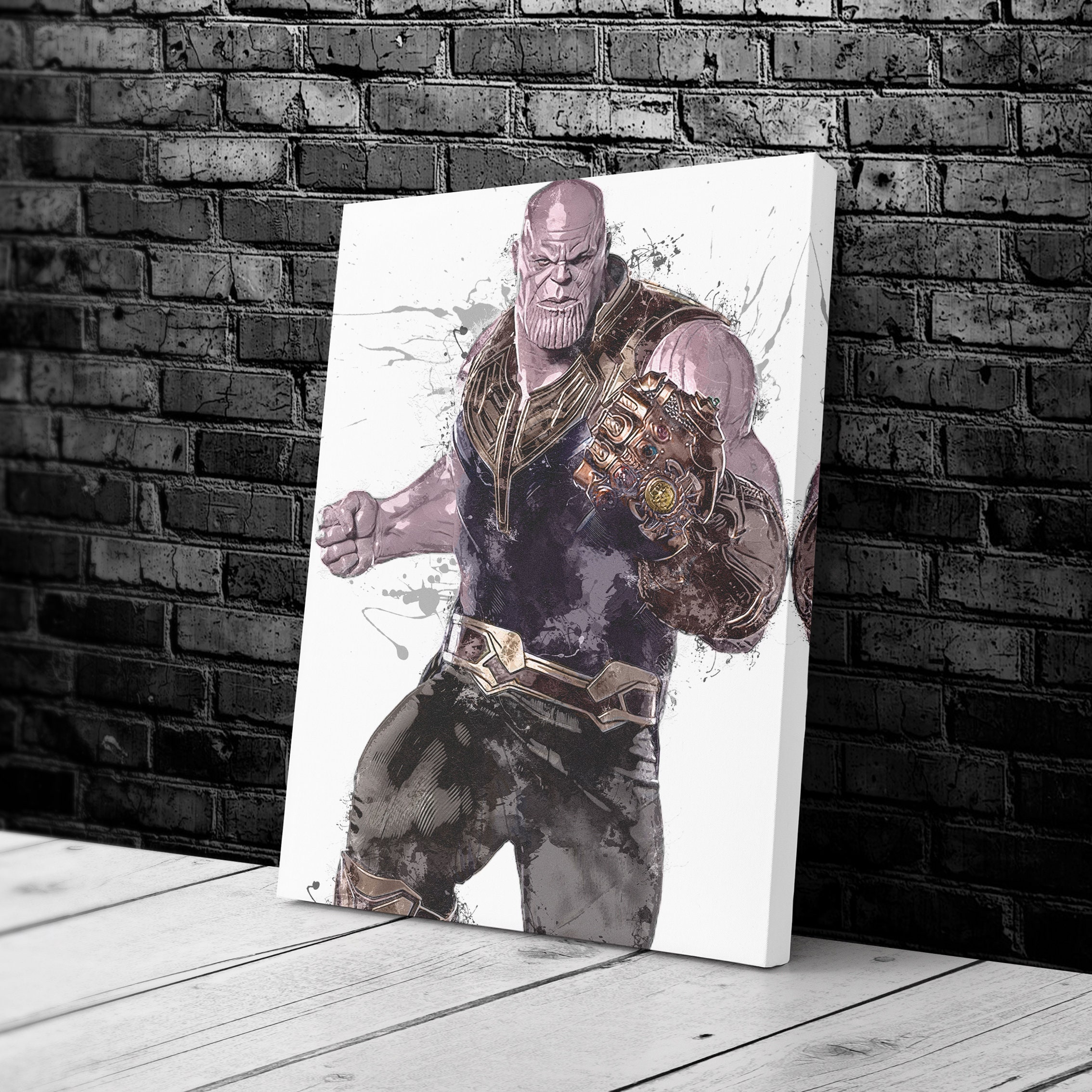 Thanos Poster Marvel Superhero Comics Painting Hand Made Posters Canvas ...