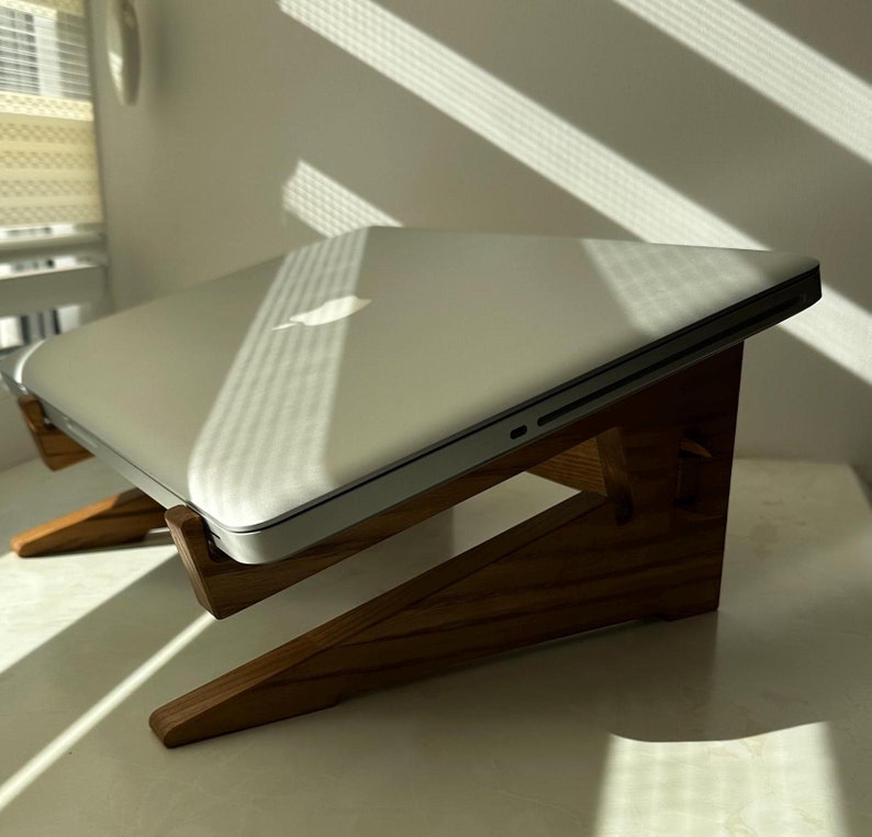 Handcrafted Premium Wooden Laptop Stand – Unique Gift, Eco-friendly ...