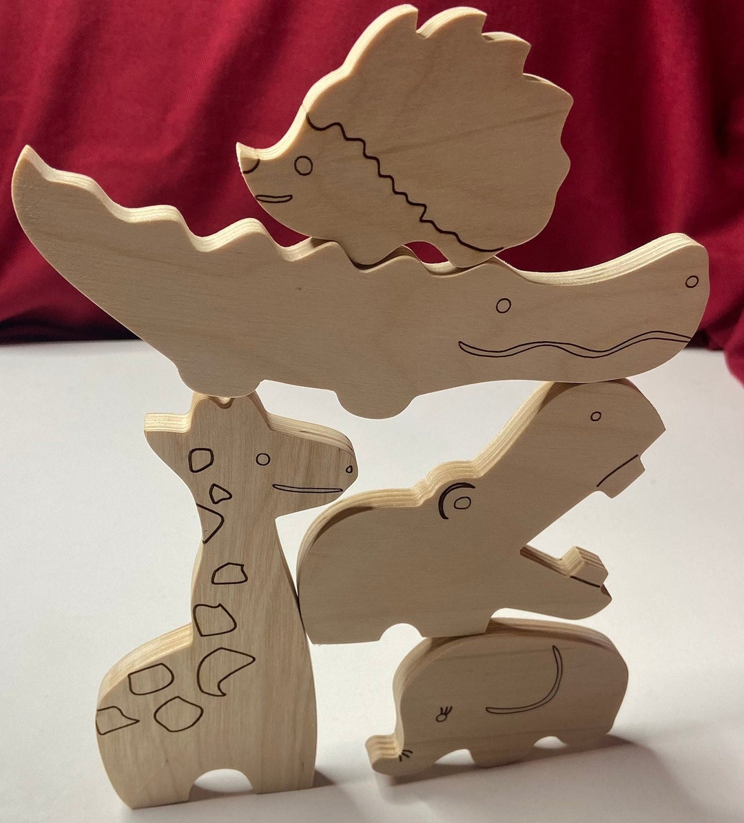 Balancing Toys, Set of 5 Wooden Educational Toys for Babies, Montessori ...