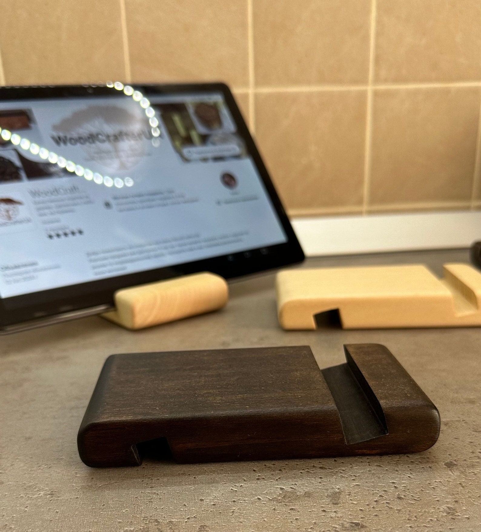 Wooden Phone & Tablet Stand | Universal Gadget Holder | Handmade, Eco ...