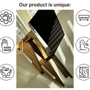 Handcrafted Premium Wooden Laptop Stand – Unique Gift, Eco-friendly ...
