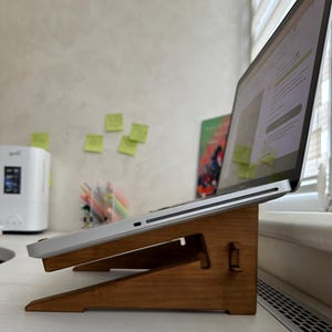 Wooden Gadget Stand Set - Stylish and Durable Design - Ergonomic Desk ...