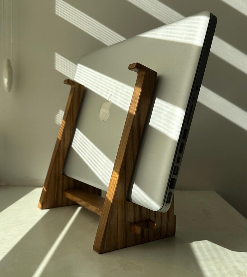 Handcrafted Premium Wooden Laptop Stand – Unique Gift, Eco-friendly ...
