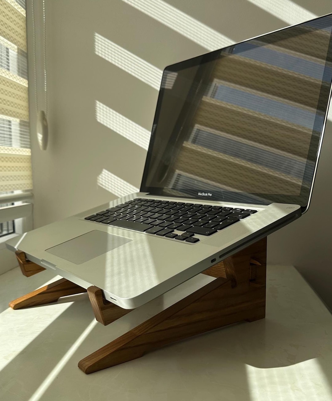 Handcrafted Premium Wooden Laptop Stand – Unique Gift, Eco-friendly ...