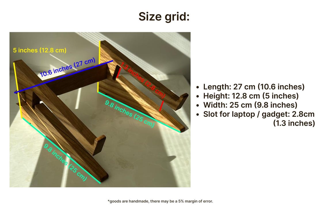 Handcrafted Premium Wooden Laptop Stand – Unique Gift, Eco-friendly ...