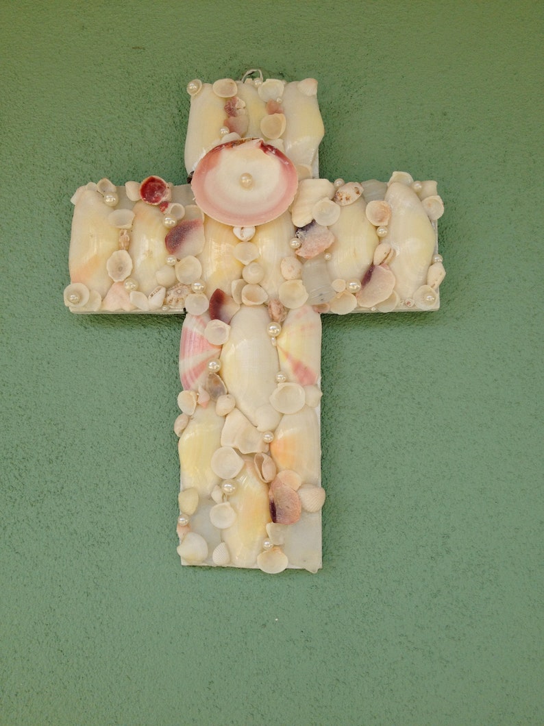 Sasha Shell Cross, Beach, Shells, Pink Shells - Etsy