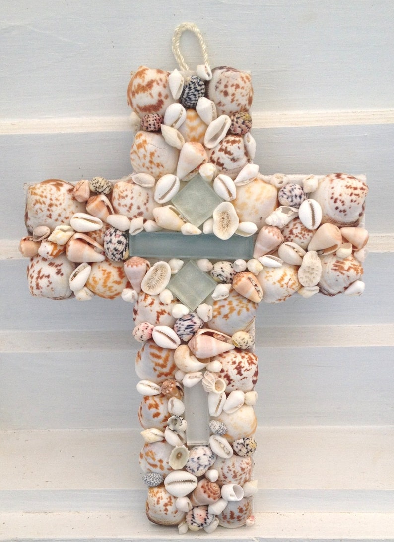 Soul of the Sea Shell Cross, Beach, Shells, Brown Shells - Etsy