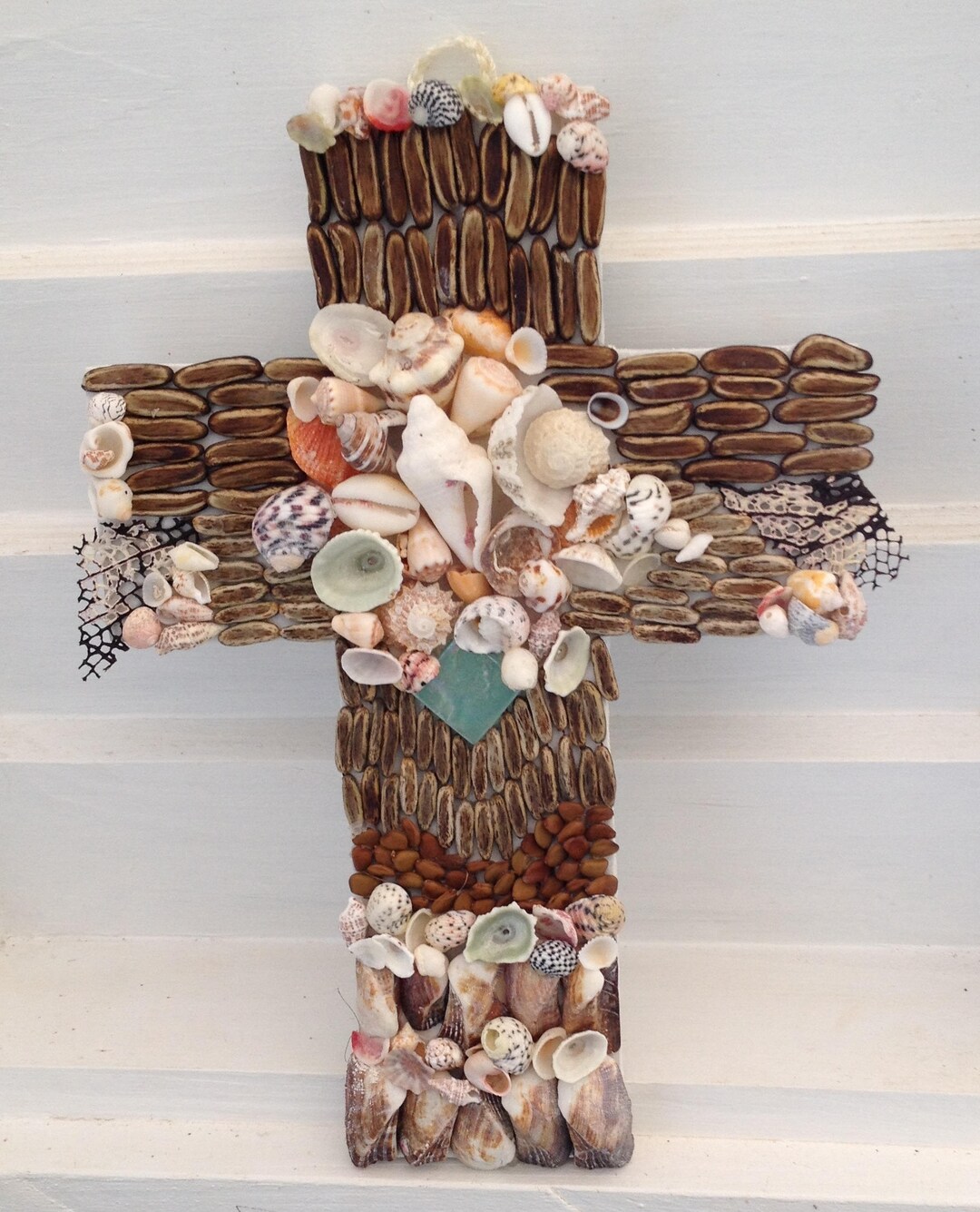 Ida Shell Cross, Beach, Shells, Brown Shells, Seeds, Pods - Etsy