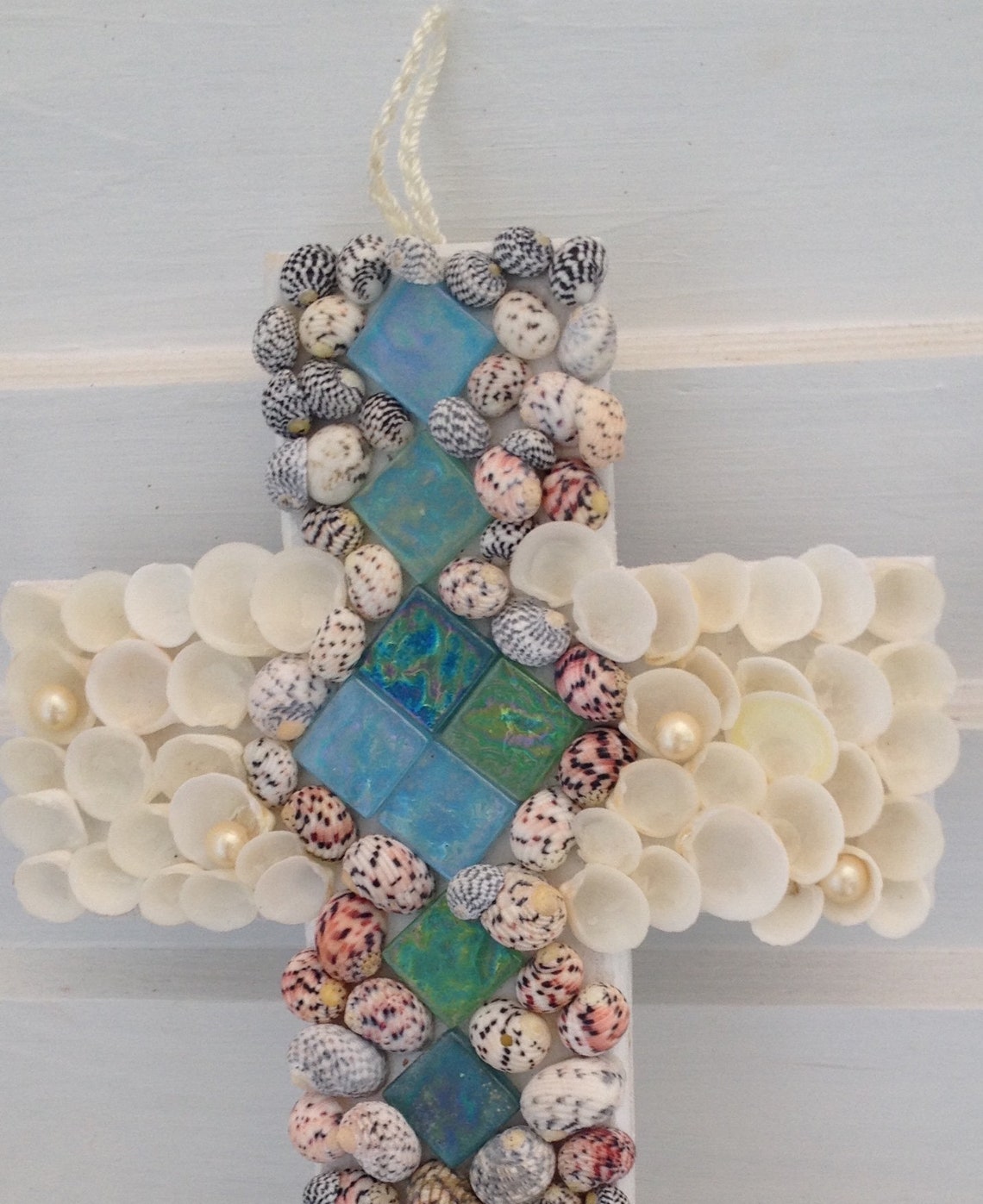 Ocean Spray Shell Cross, Beach, Shells, Beach Decor, Nautical Decor - Etsy