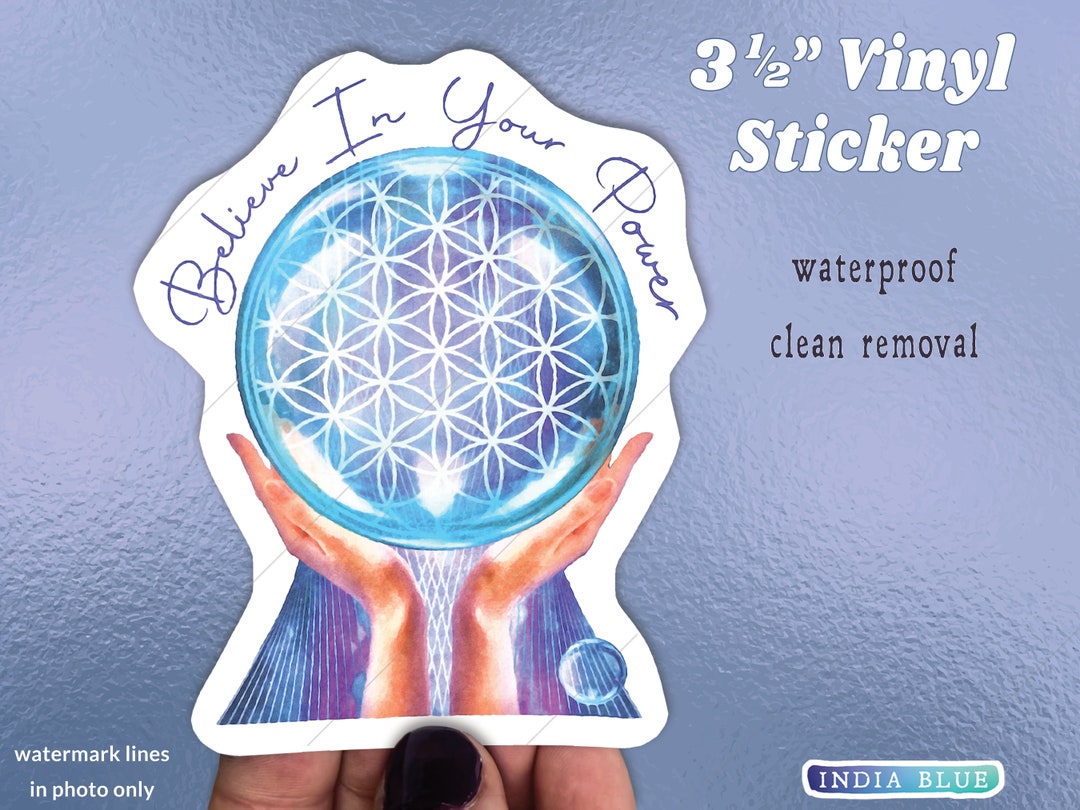 Believe in Your Power Vinyl Sticker, Flower of Life Phone Case Sticker ...